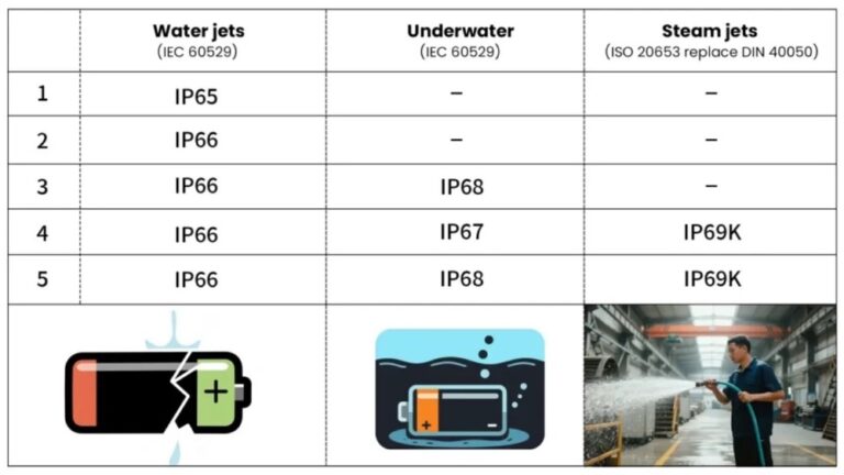 How to Design Waterproof Battery Packs: IP Rating Standards Explained ...