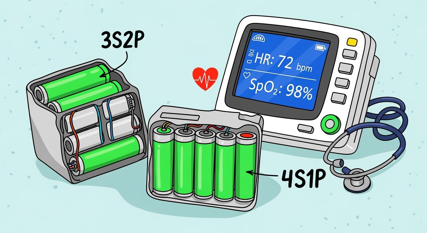 Overview of 3S2P and 4S1P Lithium Battery Packs for Portable Patient ...